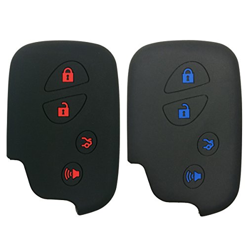 Coolbestda 2X Key fob Remote Cover Case Remote Control Jacket for Lexus GX460 RX350 ES350 IS250 GX460 LX570 IS350 GS430 GS300 GS450h is-C is-F HYQ14AEM HYQ14ACX GX460 GS300