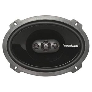 (4) Rockford Fosgate P1694 600 Watt 6x9" Punch Series 4-Way Car Audio Speakers - FlexFit basket design - OEM adapter plate included-PEI dome tweeter-Butyl midrange rubber surround