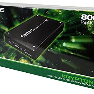 Rockville Krypton-M5 8000 Watt Peak / 2000w RMS Mono 1 Ohm Car Amplifier Amp