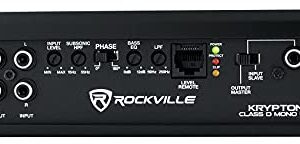 Rockville Krypton-M5 8000 Watt Peak / 2000w RMS Mono 1 Ohm Car Amplifier Amp