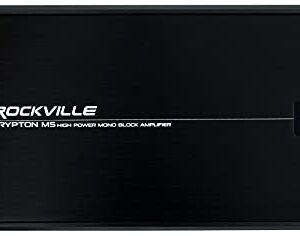 Rockville Krypton-M5 8000 Watt Peak / 2000w RMS Mono 1 Ohm Car Amplifier Amp