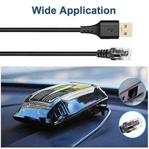 Radar Detector Cable, with USB to RJ11 Plug,for Escort Valentine One Uniden Beltronics Cobra Radar Detector,Replacement Power Cable for Radar Detectors(RJ11-9.84ft)