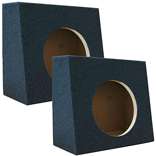 2X Single Sealed Angle 12 Inches Truck Subwoofer Box Enclosure with Thick Heavy Duty MDF - 12" Inches Woofer (2 Pieces)