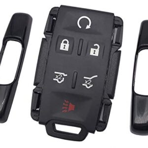 Smart Key Fob Case Shell Fit for Chevy Tahoe Suburban / GMC Yukon 2014 2015 2016 2017 M3N-32337100 Keyless Entry Remote Control Car Key Fob Cover Casing (Black)