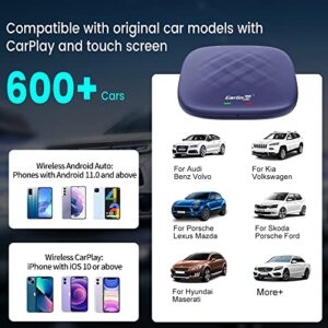 2023 Carlinkit Ai Box Max Android 12, 3 -in -1 for OEM Cable Upgrade CarPlay Android Auto Wireless, 8 core 8+128GB, Built -in GPS Video Music Supports Google Play