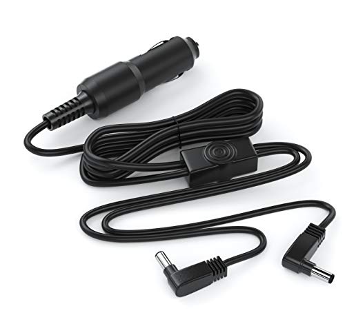 Pwr Extra Long 12FT Car-Charger for Philips Portable DVD Player Dual-Screens Dc Adapter Auto Power Supply Cord (Dual)