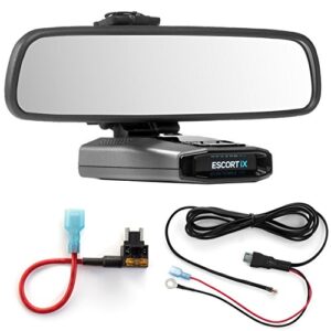 radar mount mirror mount + direct wire power cord + micro fuse tap escort ix ex max360c (3001507)