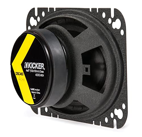 KICKER DSC460 4x6-Inch (100x160mm) Coaxial Speakers, 4-Ohm (Pair)