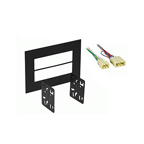 Compatible with Mitsubishi Diamante 1992 1993 1994 1995 1996 Double DIN Stereo Harness Radio Install Dash Kit