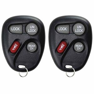 keylessoption keyless entry remote control car key fob replacement for 15732805 (pack of 2)