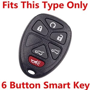 RPKEY Leather Keyless Entry Remote Control Key Fob Cover Case Protector Replacement Fit for Buick Cadillac Chevrolet GMC Saturn OUC60270 15913427 Remote Holder