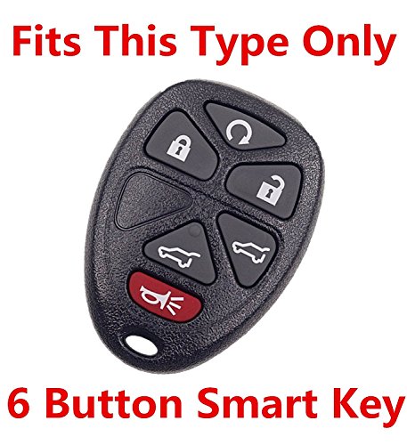 RPKEY Leather Keyless Entry Remote Control Key Fob Cover Case Protector Replacement Fit for Buick Cadillac Chevrolet GMC Saturn OUC60270 15913427 Remote Holder