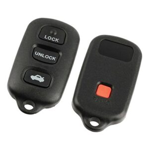 key fob keyless entry remote shell case & pad fits toyota