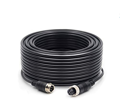 ZEROXCLUB 50FT 15M Video Cable for Backup Camera of 4pin Interface for ERY01/SY01/BY701A/BY702A/BY902A/BY904A/BY102A/BY104A/BY702