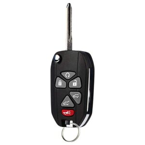 flip key fob fits 2007-2013 cadillac escalade/chevrolet suburban tahoe keyless entry (ouc60270)