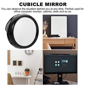 Baluue Computer Screen Rearview Mirror Office Computer Rearview Mirror Cabinet Desk Rear- View Blind Spot Mirror Round Indoor Security Mirror for Office Personal Magnetic Mirror