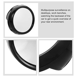 Baluue Computer Screen Rearview Mirror Office Computer Rearview Mirror Cabinet Desk Rear- View Blind Spot Mirror Round Indoor Security Mirror for Office Personal Magnetic Mirror