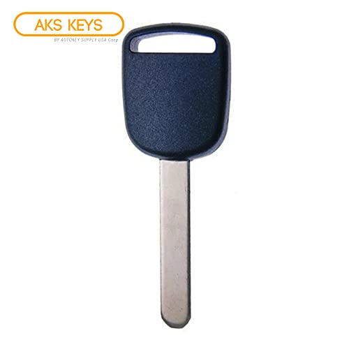 AKS Keys New Uncut Blank Chipped Transponder Key Compatible with Honda ID13 Chip "F" HO01-PT