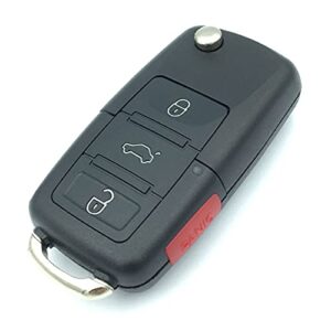 replacement keyless entry remote flip key fob (black 1)