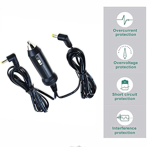 Dysead Car Adapter with 2 Output Compatible with Insignia NS D7PDVD Dual Screen Portable DVD Player