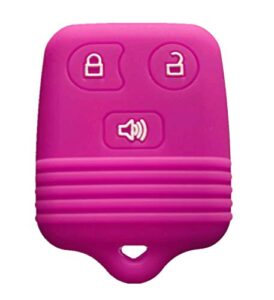 rpkey silicone keyless entry remote control key fob cover case protector replacement fit for ford lincoln mercury mazda cwtwb1u331 gq43vt11t cwtwb1u345 8l3z15k601b 8l-3z-15k-601b(violet)