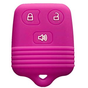 Rpkey Silicone Keyless Entry Remote Control Key Fob Cover Case protector Replacement Fit For Ford Lincoln Mercury Mazda CWTWB1U331 GQ43VT11T CWTWB1U345 8L3Z15K601B 8L-3Z-15K-601B(Violet)