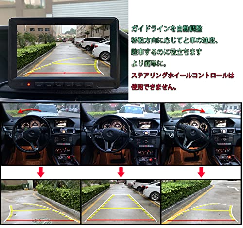 Car Backup Camera with Dynamic Trajectory Guide Line, GreenYi HD 960x720 Rear View Camera Waterproof Night Vision Fisheye Lens 170 Degree Wide View