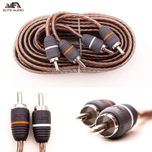 Elite Audio 4 Gauge CCA Premium Amp Kit - EA-PRMK4 Complete Amplifier Installation Wiring Kit with 20 feet 4 AWG + 2-Channel RCA Interconnects 2000W