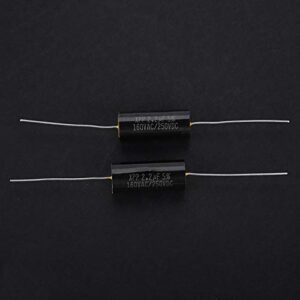 Lazmin 2Pcs Capacitor Frequency Divider, DC 250V 1uF/2.2uF/3.3/uF Film Capacitor for Audio Divider(2.2uf)