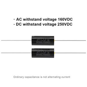 Lazmin 2Pcs Capacitor Frequency Divider, DC 250V 1uF/2.2uF/3.3/uF Film Capacitor for Audio Divider(2.2uf)