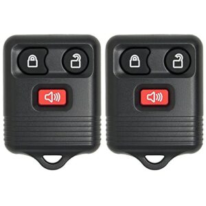 mushan 2pack keyless entry replacement, remote control key fob replacement cwtwb1u212 fits for ford f150 f250 f350 1998-2014, for lincoln navigator 1998-2003,for mercury mariner 2005-2011(black)