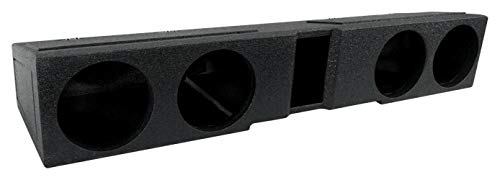 QPower QBFORDFF09408 8 Inch Quad Port Subwoofer Enclosure Box with Underseat Frontfire for Ford F150 Super Crew, and 250/350 Super Duty Trucks