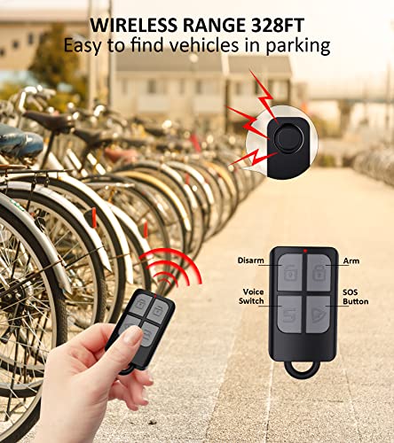 120db Anti Theft Alarm for Bike Motorcycle Ebikes Electric Scooter Bicycle: Car Motion Sensor Alarms with Control Remote Catalytic Converter Anti Theft Device Auto Security System Accessories