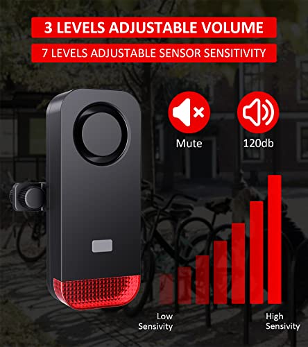 120db Anti Theft Alarm for Bike Motorcycle Ebikes Electric Scooter Bicycle: Car Motion Sensor Alarms with Control Remote Catalytic Converter Anti Theft Device Auto Security System Accessories