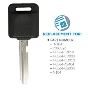 Keyless2Go Replacement for New Uncut Transponder Ignition 46 Chip Car Key NI04T