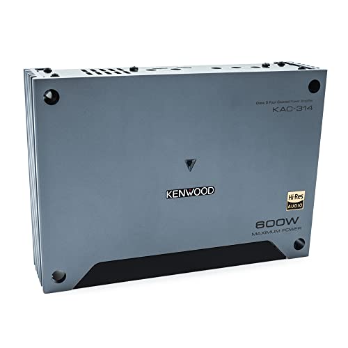 KENWOOD KAC-314-4-Channel Concert Series Car Stereo Amplifier with 50W x 4 @ 4ohms, 75W x 4 @ 2ohms, 600W Maximum Power