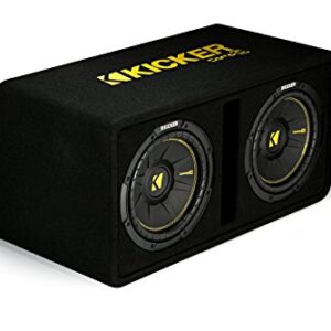 Kicker 44DCWC102 Dual CompC 10" Subwoofers in Vented Enclosure, 2-Ohm