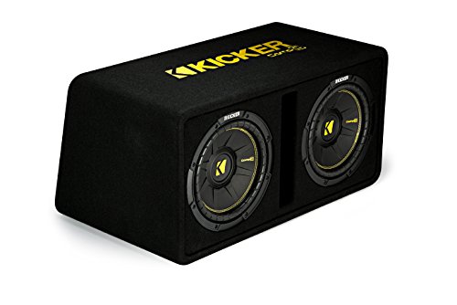 Kicker 44DCWC102 Dual CompC 10" Subwoofers in Vented Enclosure, 2-Ohm