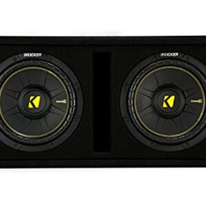 Kicker 44DCWC102 Dual CompC 10" Subwoofers in Vented Enclosure, 2-Ohm