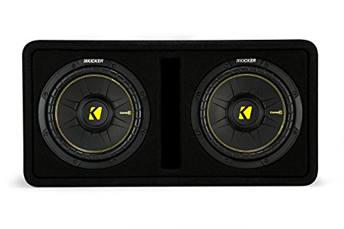 Kicker 44DCWC102 Dual CompC 10" Subwoofers in Vented Enclosure, 2-Ohm