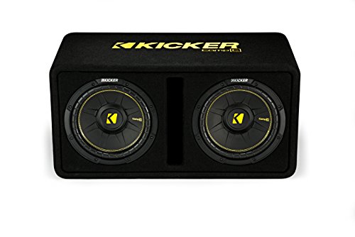 Kicker 44DCWC102 Dual CompC 10" Subwoofers in Vented Enclosure, 2-Ohm