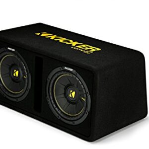 Kicker 44DCWC102 Dual CompC 10" Subwoofers in Vented Enclosure, 2-Ohm