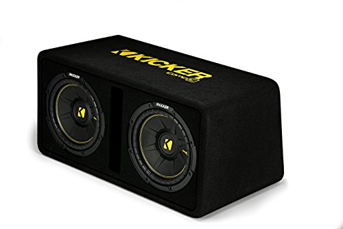 Kicker 44DCWC102 Dual CompC 10" Subwoofers in Vented Enclosure, 2-Ohm