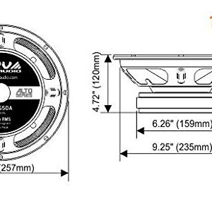 PRV AUDIO 10 Inch Woofer Speaker 10W650A, 650 Watts Program Power, 8 Ohm, 2.5 Inc Voice Coil, 325 Watts RMS Pro Audio Speaker Loudspeaker (Single)