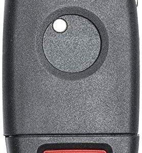 AutoKeyMax Flip Key Fob Case Shell ONLY Replacement for Pontiac G8 2008 2009 5 BTN Panic Remote Fold Black (1)