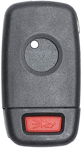 AutoKeyMax Flip Key Fob Case Shell ONLY Replacement for Pontiac G8 2008 2009 5 BTN Panic Remote Fold Black (1)