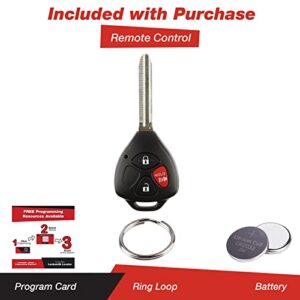 KeylessOption Keyless Entry Remote Control Car Unut Key Fob Replacement for HYQ12BBY