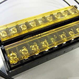 8 Way Terminal Block Bus Bar, Splits 1 Input to 8 Out (18AWG Power Lead and with Cover)