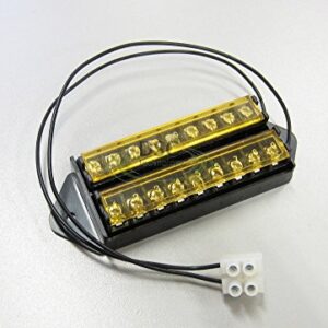 8 Way Terminal Block Bus Bar, Splits 1 Input to 8 Out (18AWG Power Lead and with Cover)