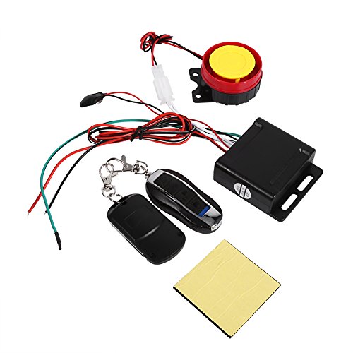 Motorcycle Bike Anti-Theft Alarm System, 12V Motorcycle Anti-Theft Security Burglar Alarm System Remote Control Motorcycle Security Kit, Fit for Motorcycles with 12V Battery, Battery Not Included